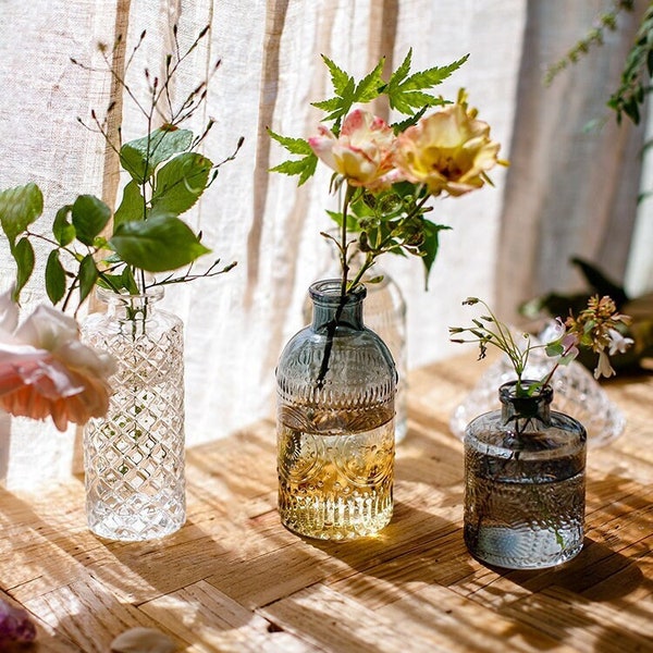 Small Glass Vases - Etsy