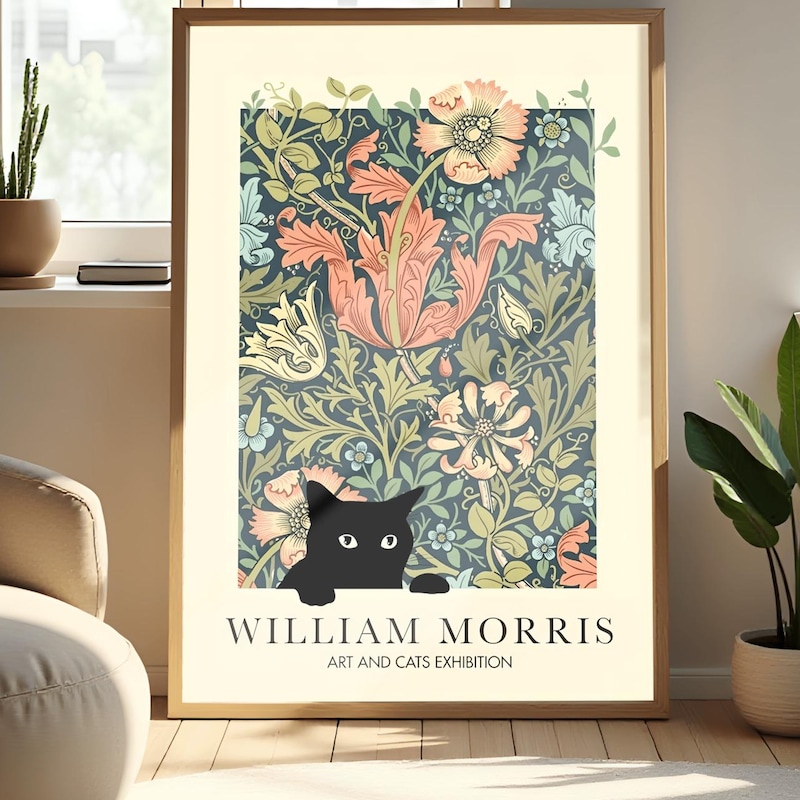 William Morris Cat Posters - Etsy