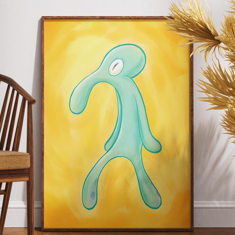 Squidward Painting - Etsy