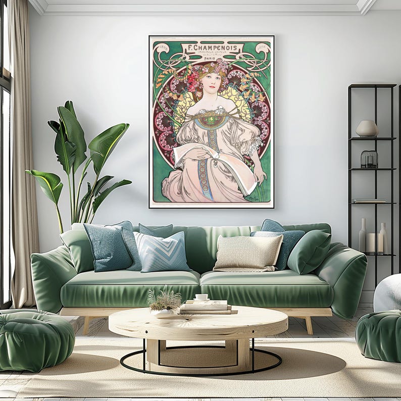 Alfons Mucha Art Nouveau Poster: 1898 French Advertising Print - Etsy