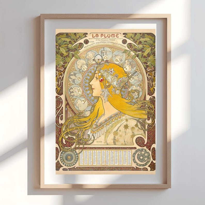 Alfons Mucha Zodiac Poster: Art Nouveau Celestial Print - Etsy