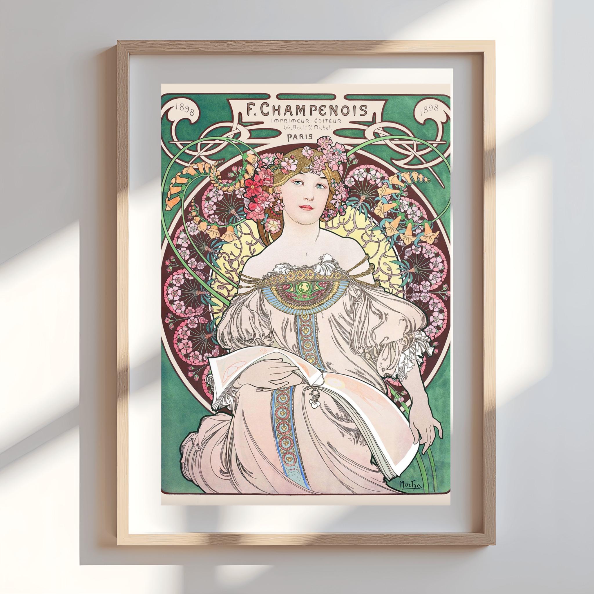 Alfons Mucha Art Nouveau Poster: 1898 French Advertising Print - Etsy