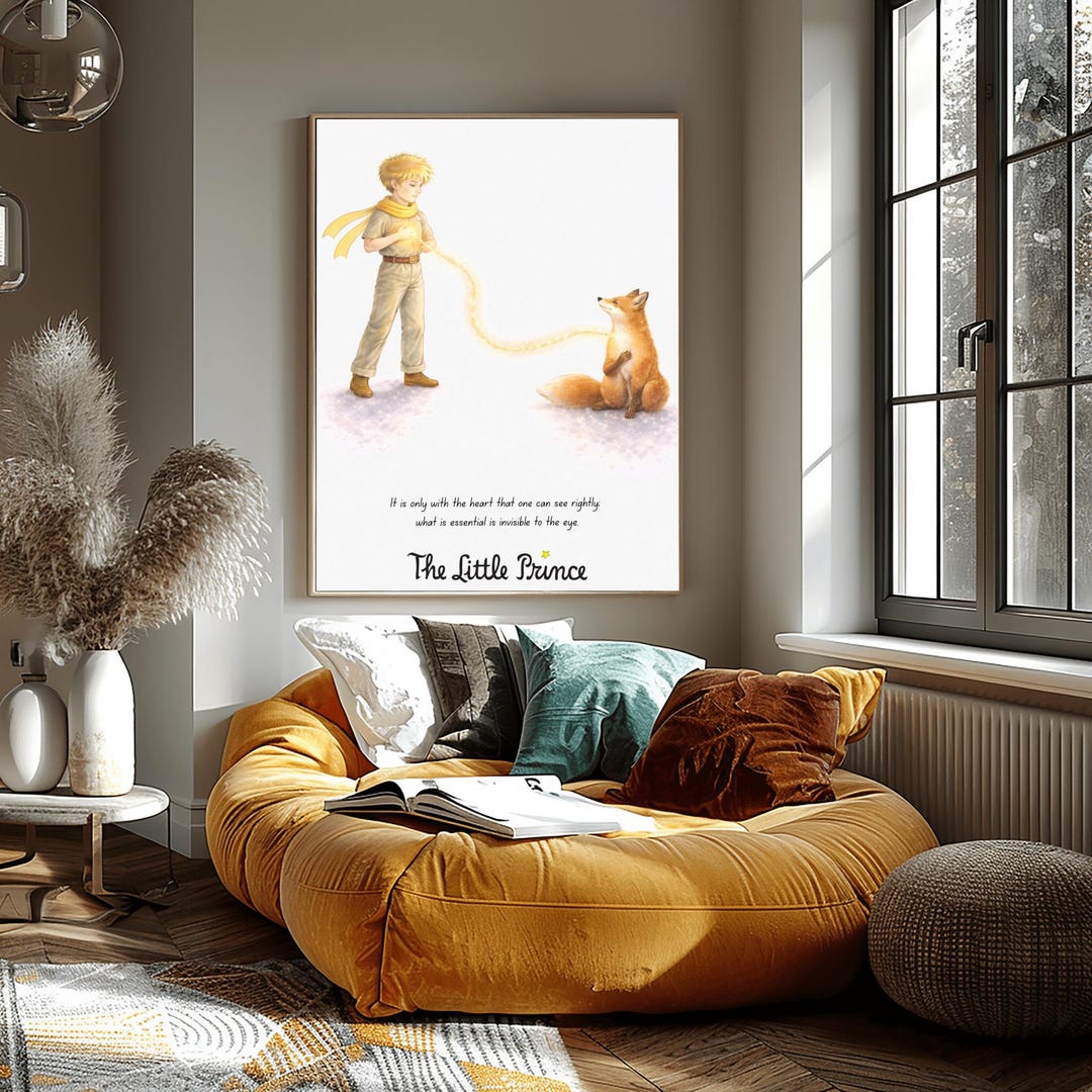 The Little Prince Art Print – Fox Quote, Invisible Heart - Etsy