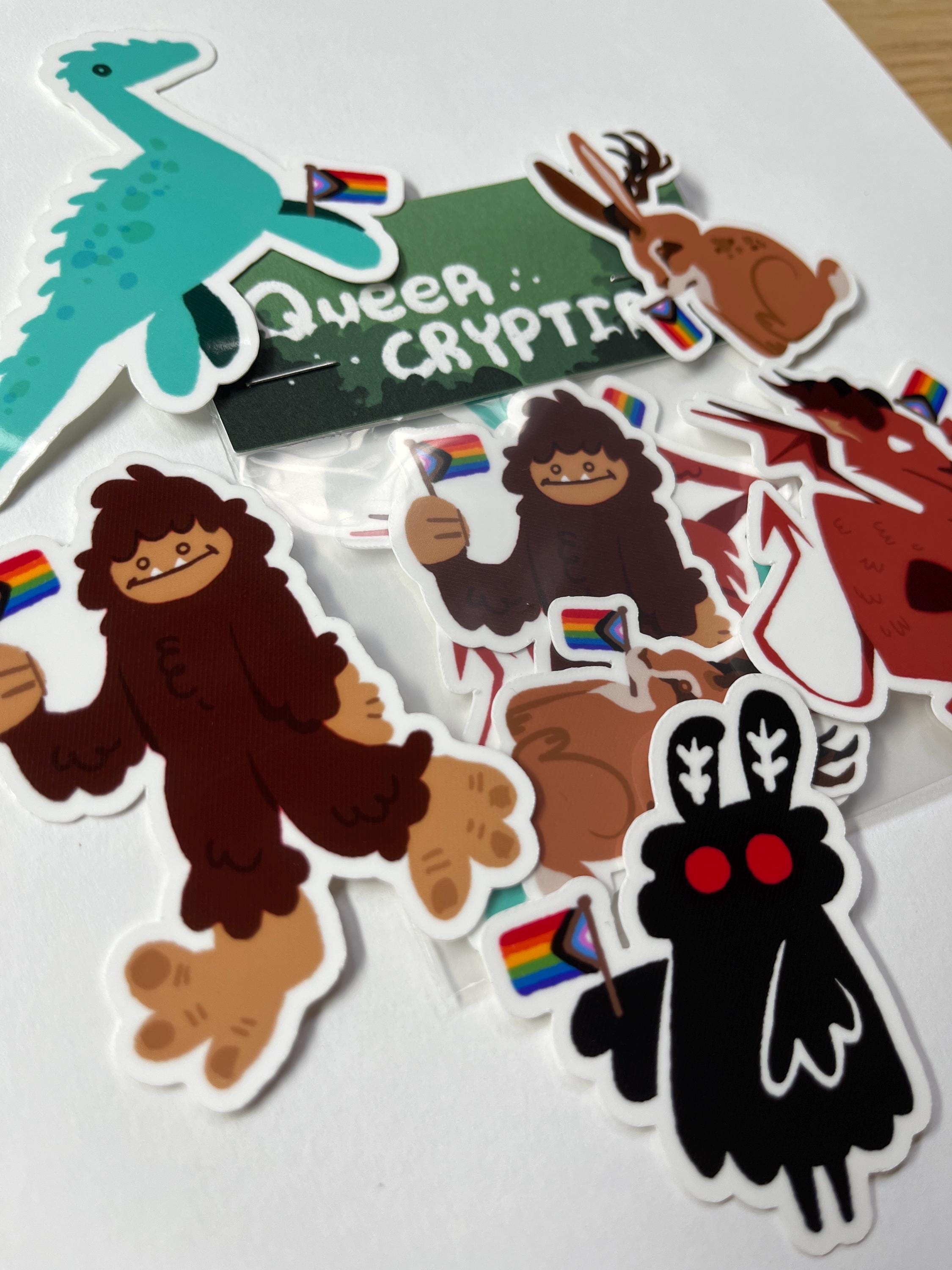 Gay Pride Cryptids Mothman Sticker Pack - Etsy
