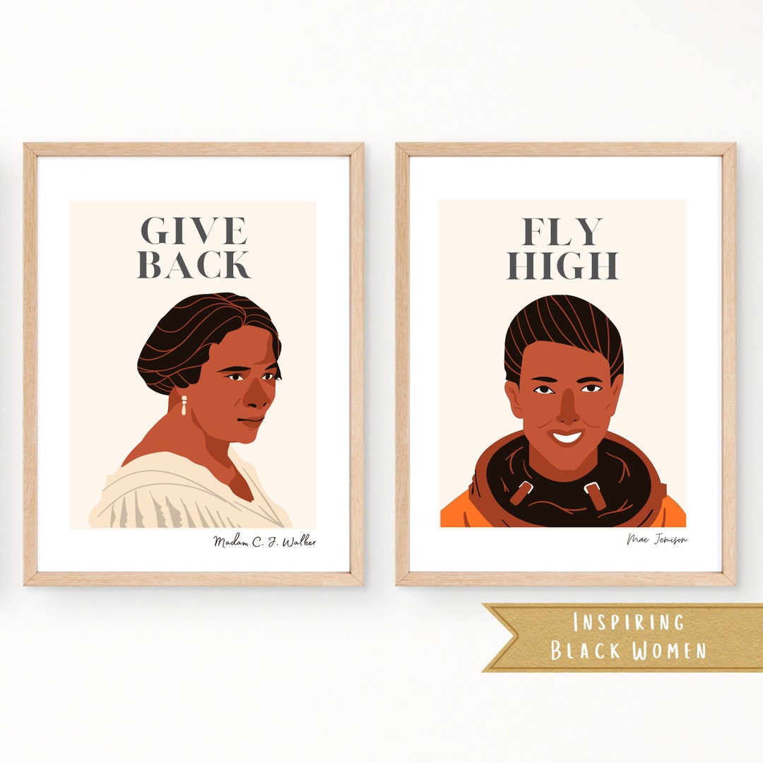 Inspiring Black Leaders Wall Print | Black Women Wall Art | Black ...