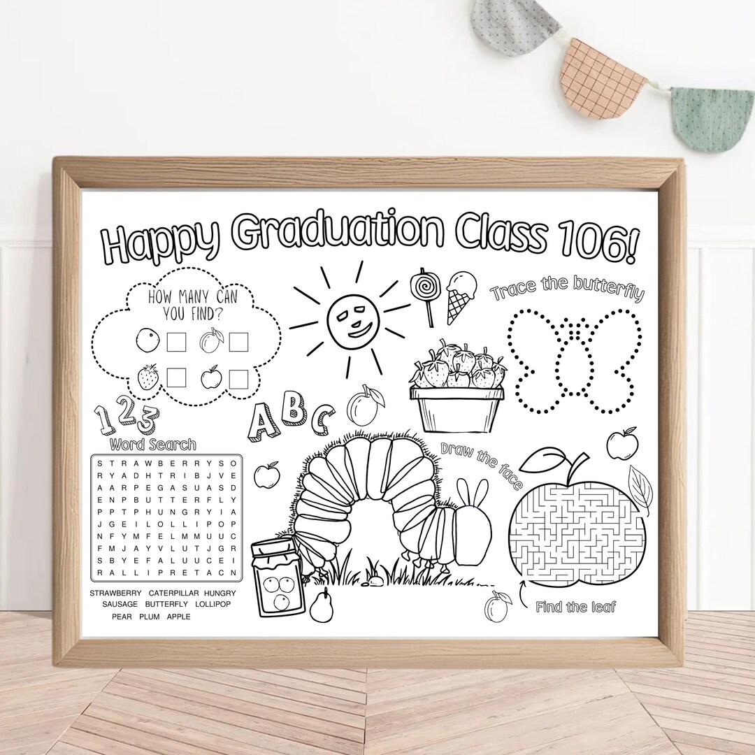 Caterpillar Back to School | Graduation Activity Sheet | Classroom ...