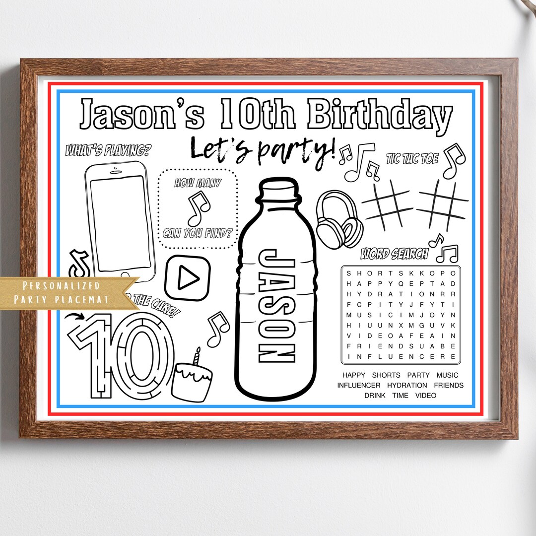 Influencer Hydration Drink Birthday Party Favor | Social Media Party ...