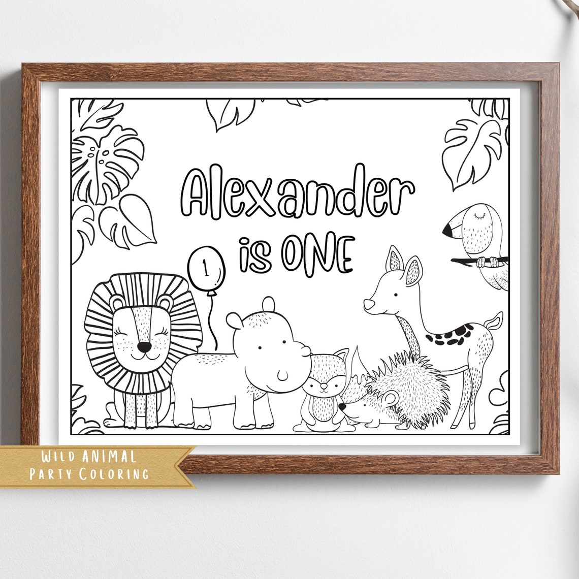 Wild Animal Themed Party Activity Sheet | Safari Birthday Party Favor ...