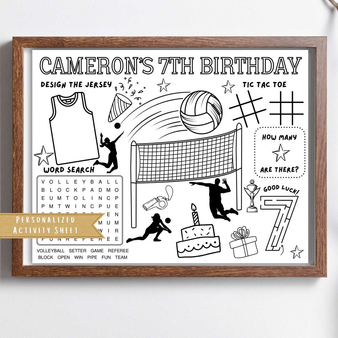 Volleyball Party Activity | Sports Theme Birthday Party Favor ...