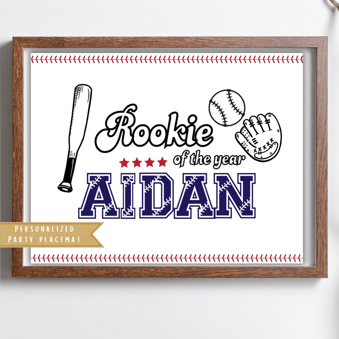 Personalized Rookie of the Year Baseball Placemat (digital Download) - Etsy