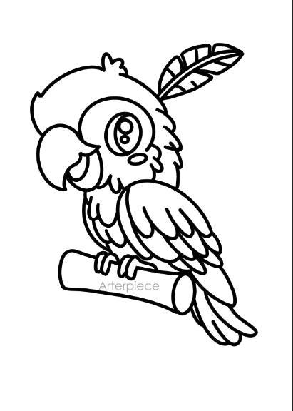 Super Cute Cartoon Characters - Printable Coloring Pages for Kids A4 ...