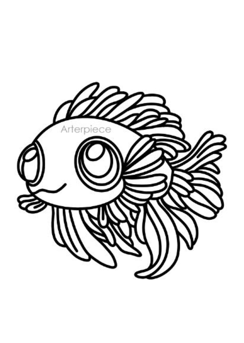 Super Cute Cartoon Characters - Printable Coloring Pages for Kids A4 ...