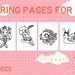 Super Cute Cartoon Characters Printable Coloring Pages for Kids A4 Size ...