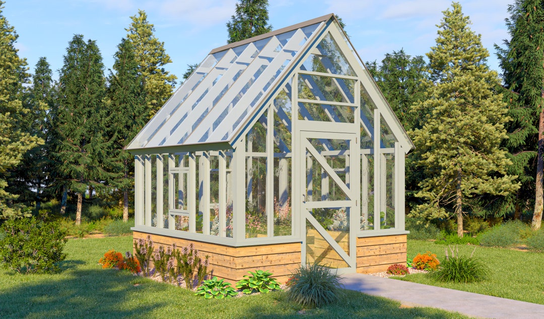 10x10 DIY Greenhouse Plans With Garden Beds - Etsy