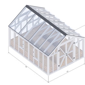 Large Greenhouse Plans 12x16 DIY Greenhouse - Etsy