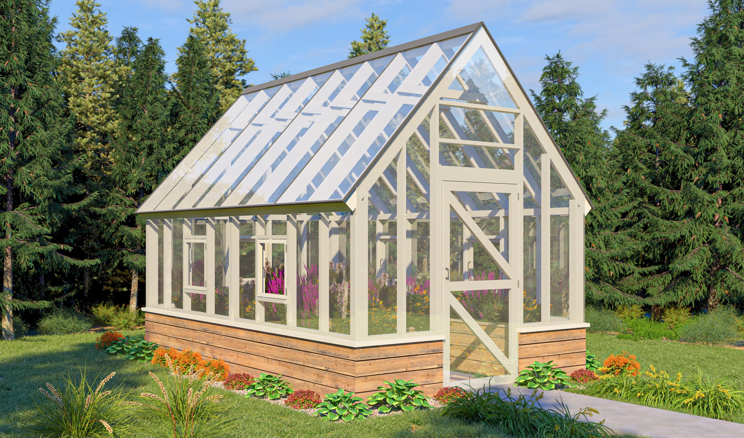 Large Greenhouse Plans With Raised Garden Beds - Etsy