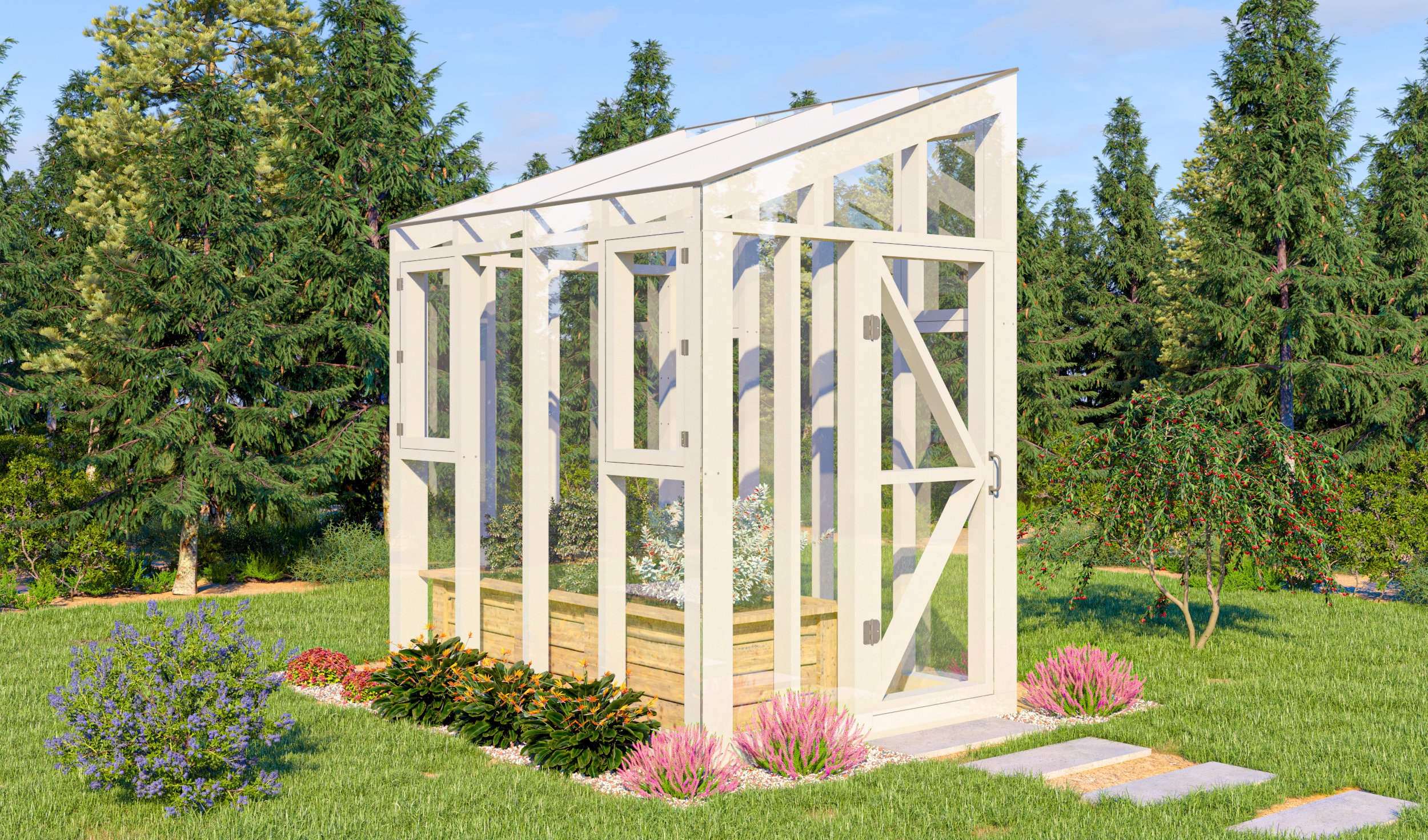 Small Greenhouse Plans 6x8 Greenhouse With Raised Garden Beds - Etsy