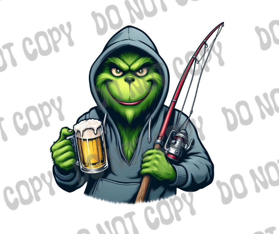 Grinch Fishing - Etsy