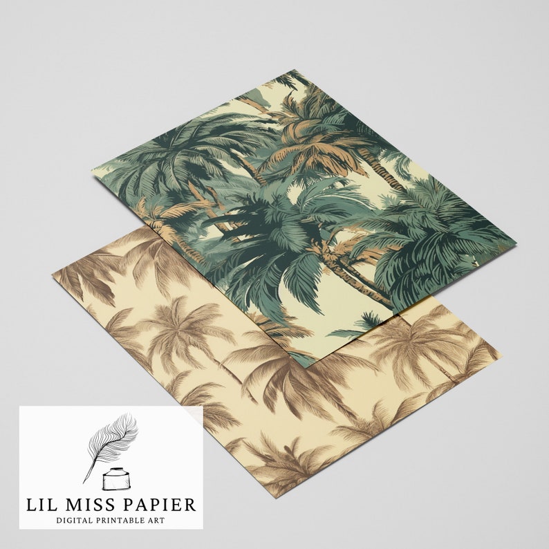 Palms Digital Seamless Prints Palm Tree Digital Scrapbook Paper ...