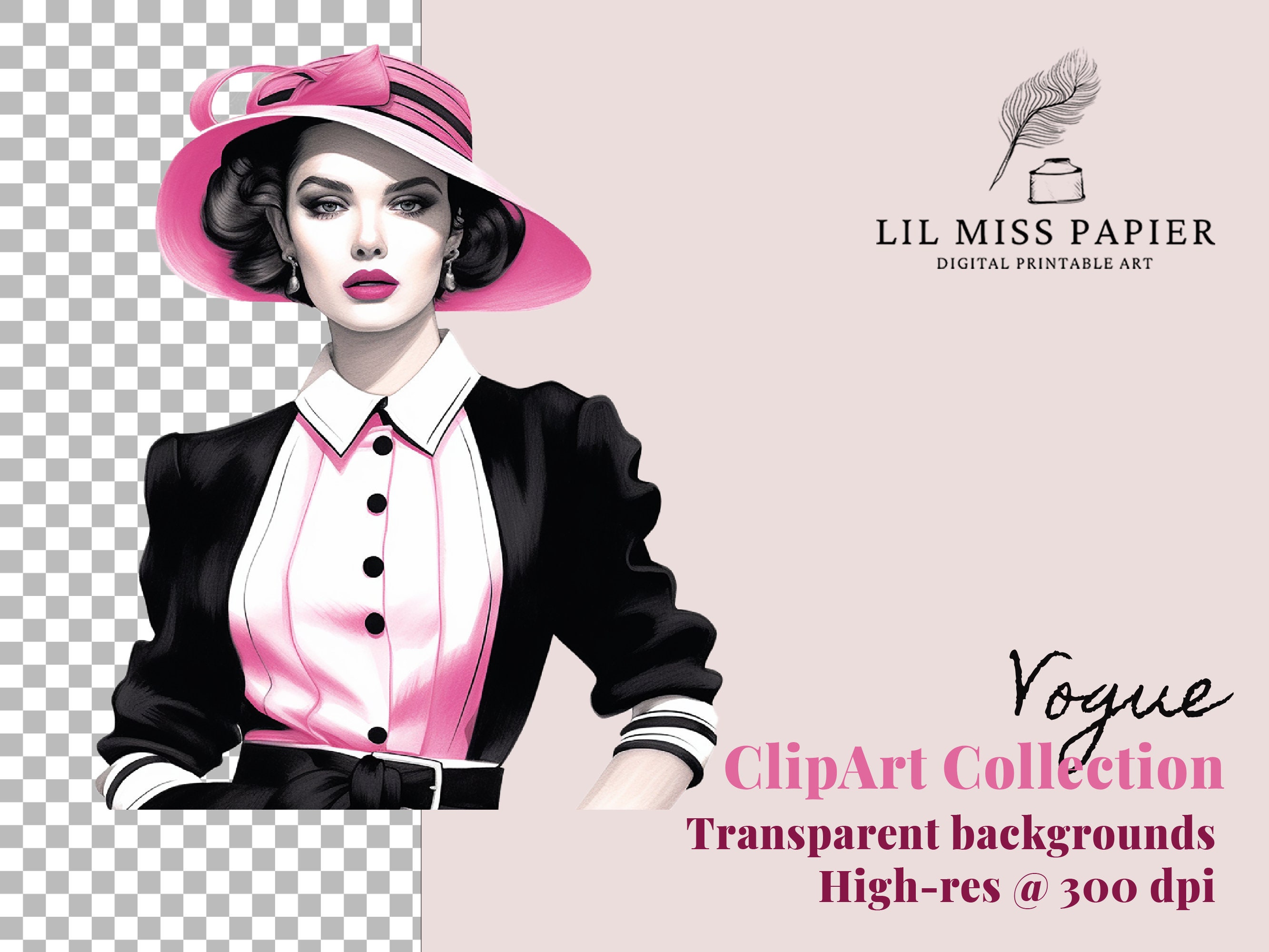 Vogue Clipart Hand-drawn Vogue Transparent PNG Graphics Commercial Use ...