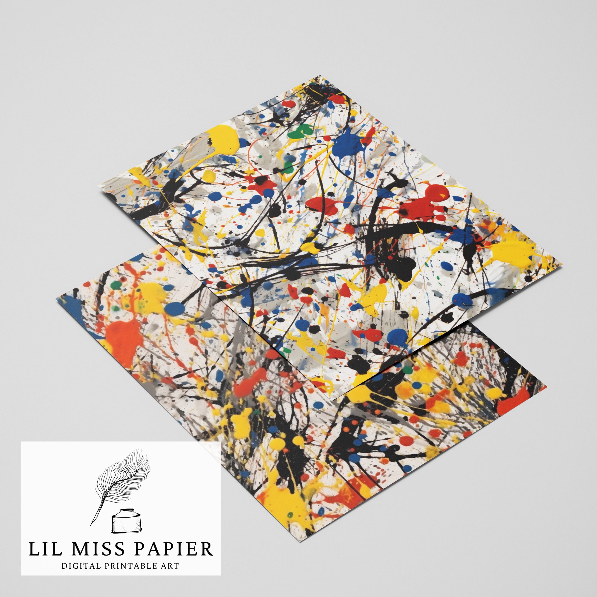 Jackson Pollock Abstract Seamless Print Abstract Art Seamless Pattern ...