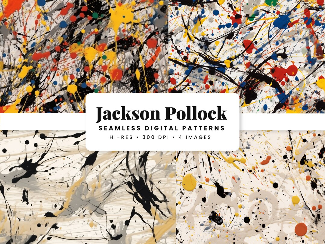 Jackson Pollock Abstract Seamless Print Abstract Art Seamless Pattern ...