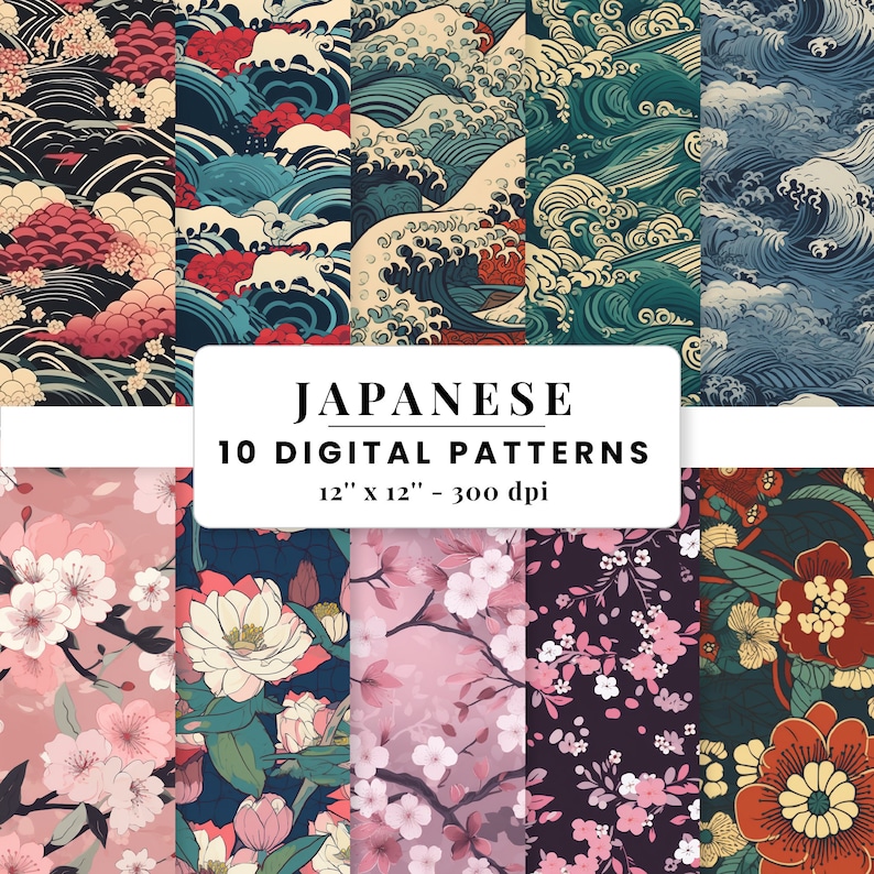 Japanese Digital Seamless Prints Sakura Pattern Japanese Digital ...