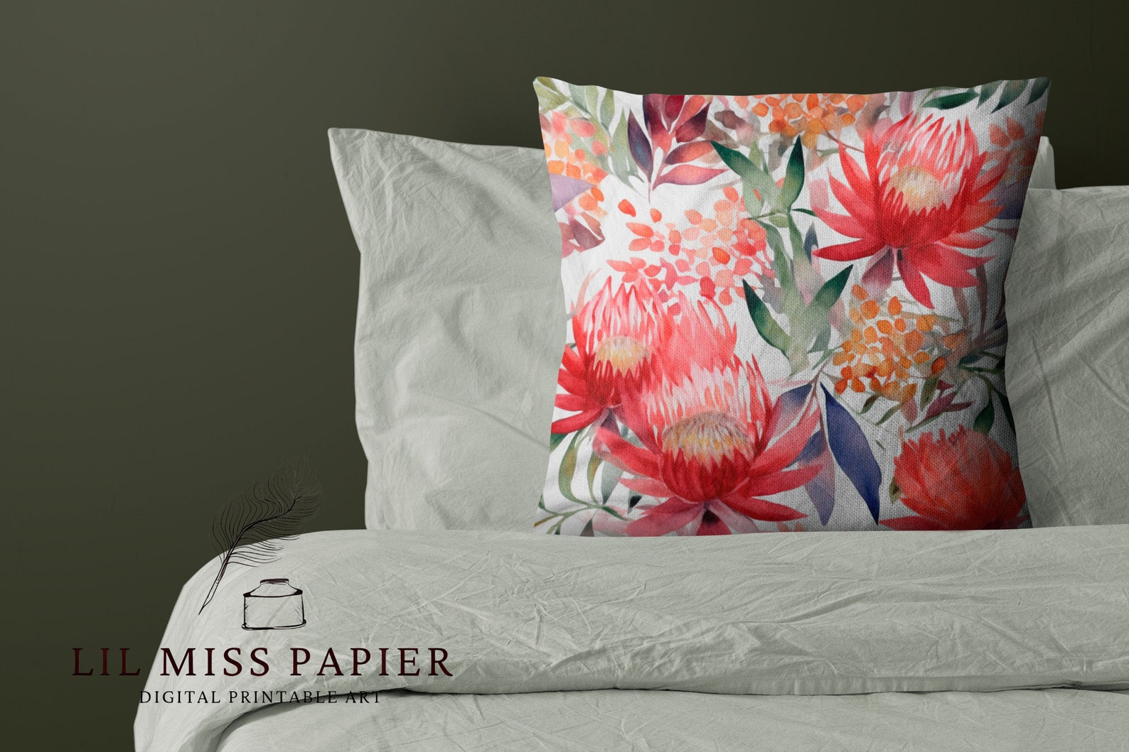 Waratah & Gumnut Digital Seamless Prints Digital Scrapbook Paper ...