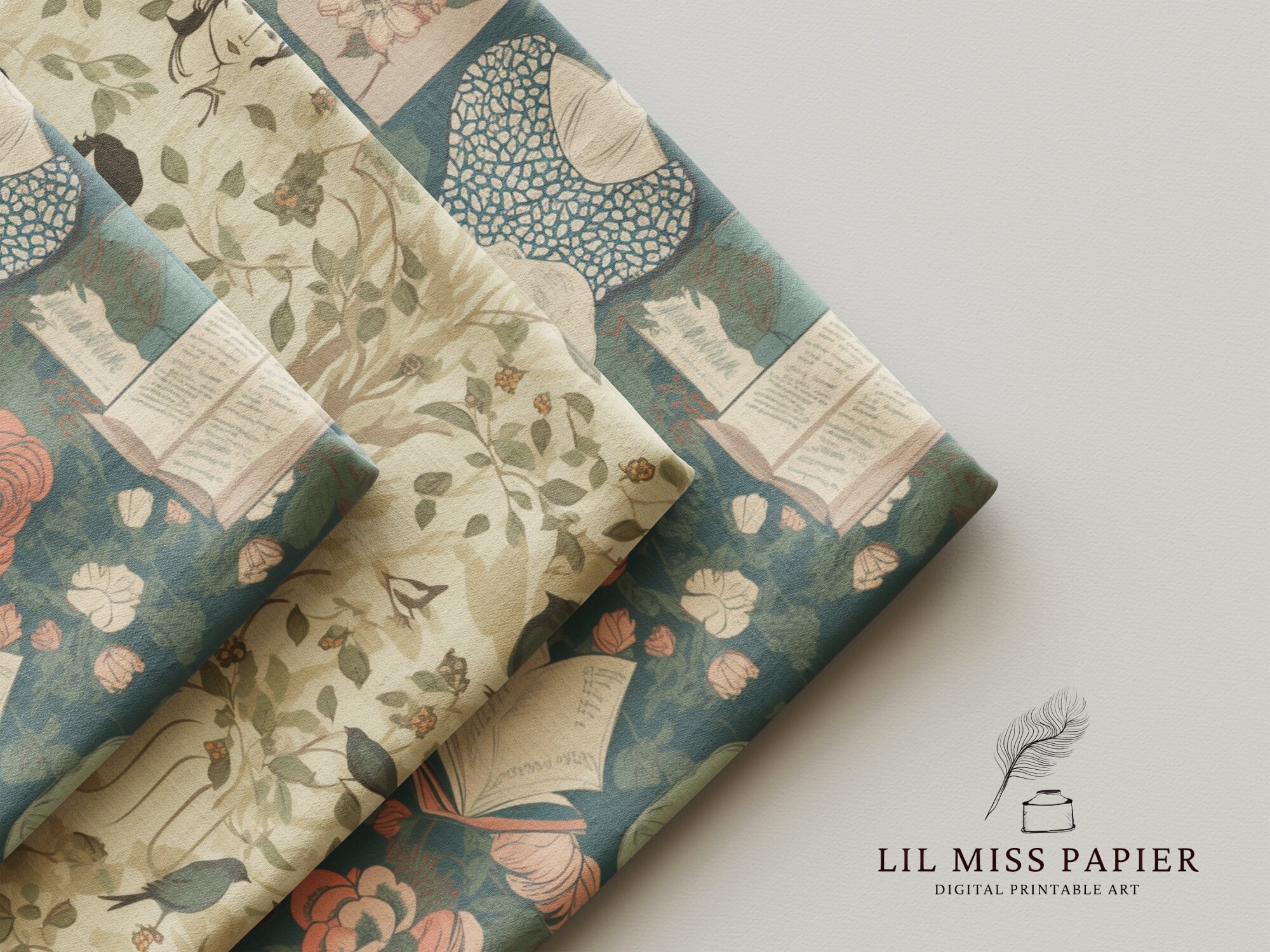 Bridgerton Regency Seamless Digital Paper Repeating Printable Pattern ...