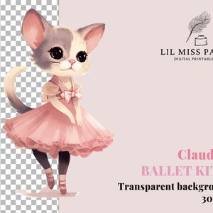 Ballet Cats Clipart Kitty Ballerina Cats Transparent PNG Graphics ...