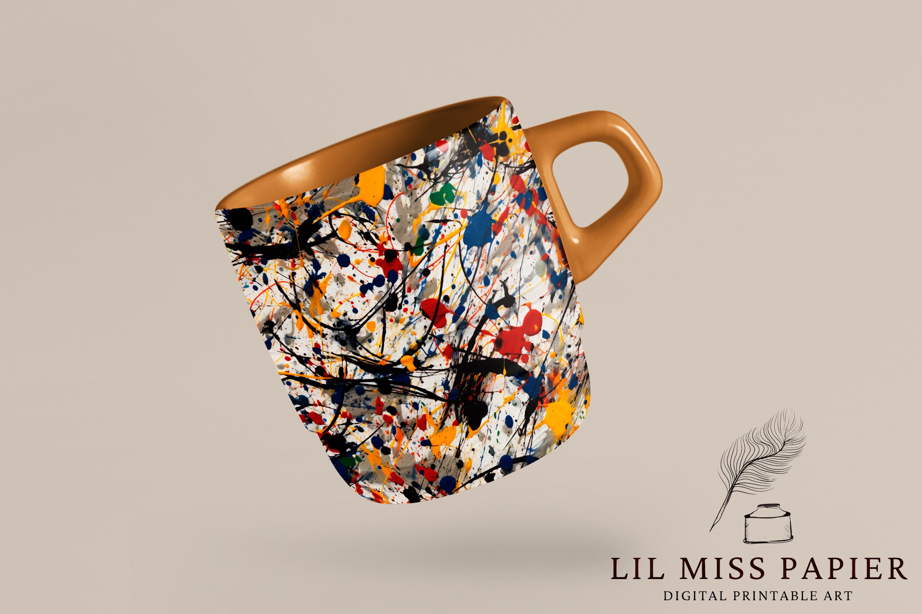 Jackson Pollock Abstract Seamless Print Abstract Art Seamless Pattern ...