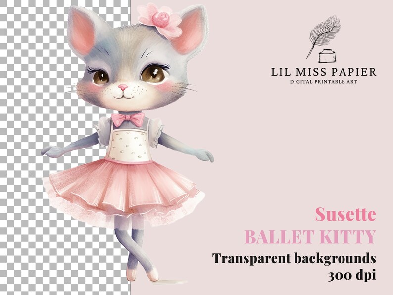 Ballet Cats Clipart Kitty Ballerina Cats Transparent PNG Graphics ...