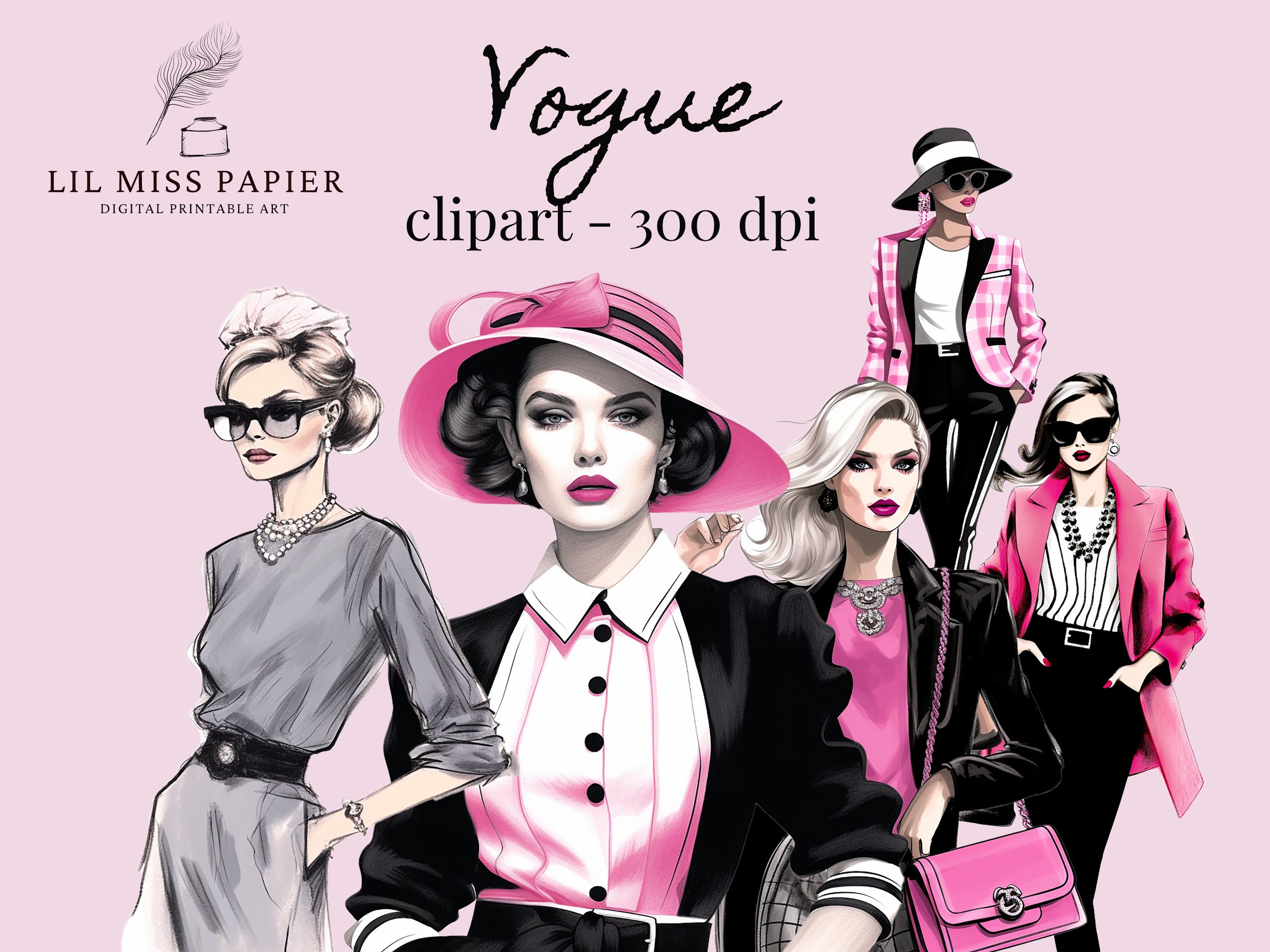 Vogue Clipart Hand-drawn Vogue Transparent PNG Graphics Commercial Use ...