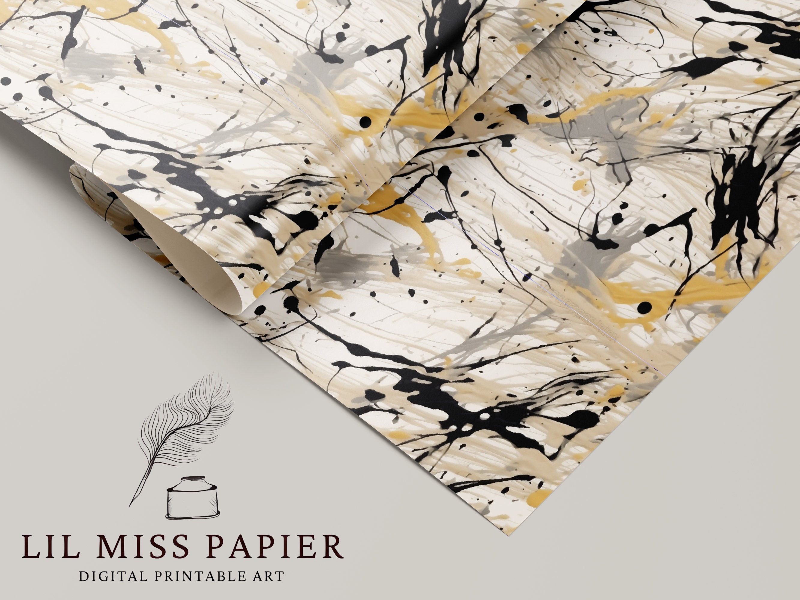 Jackson Pollock Abstract Seamless Print Abstract Art Seamless Pattern ...
