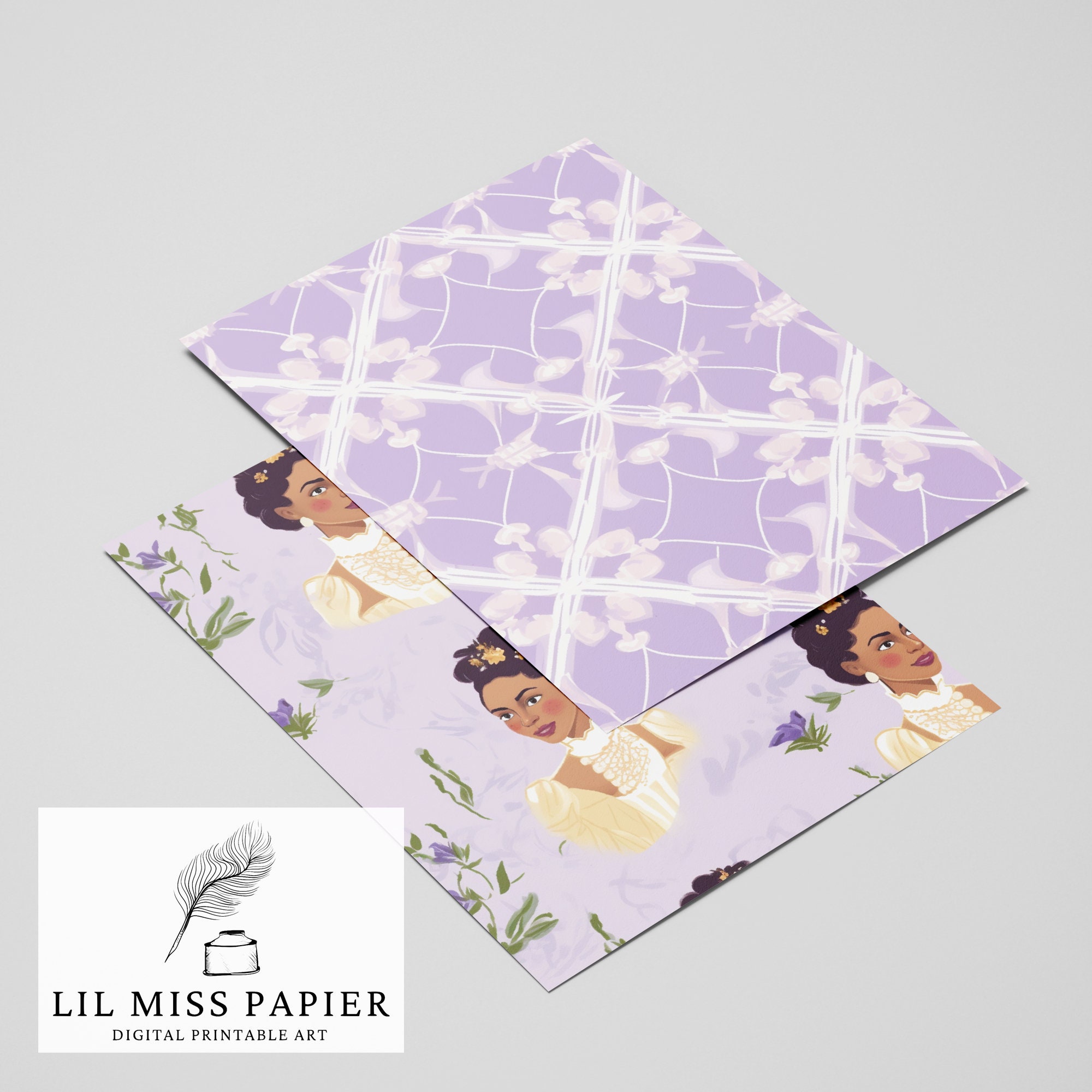 Bridgerton Digital Seamless Pattern Digital Paper Queen Charlotte ...