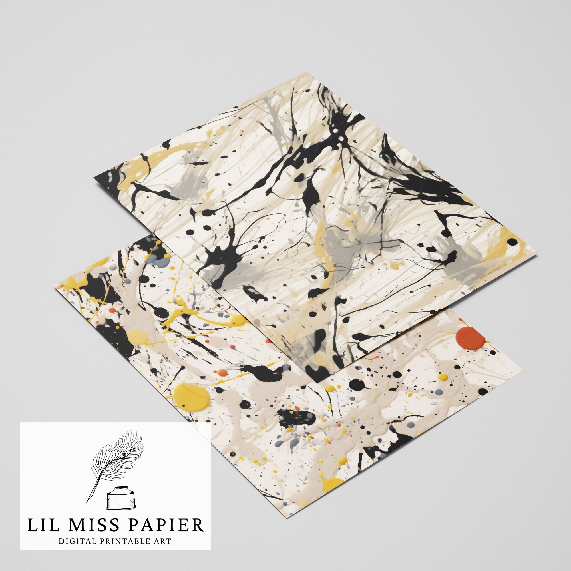 Jackson Pollock Abstract Seamless Print Abstract Art Seamless Pattern ...