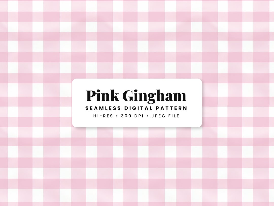 Blush Pink Gingham Print Seamless Pattern Gingham Repeating File for ...