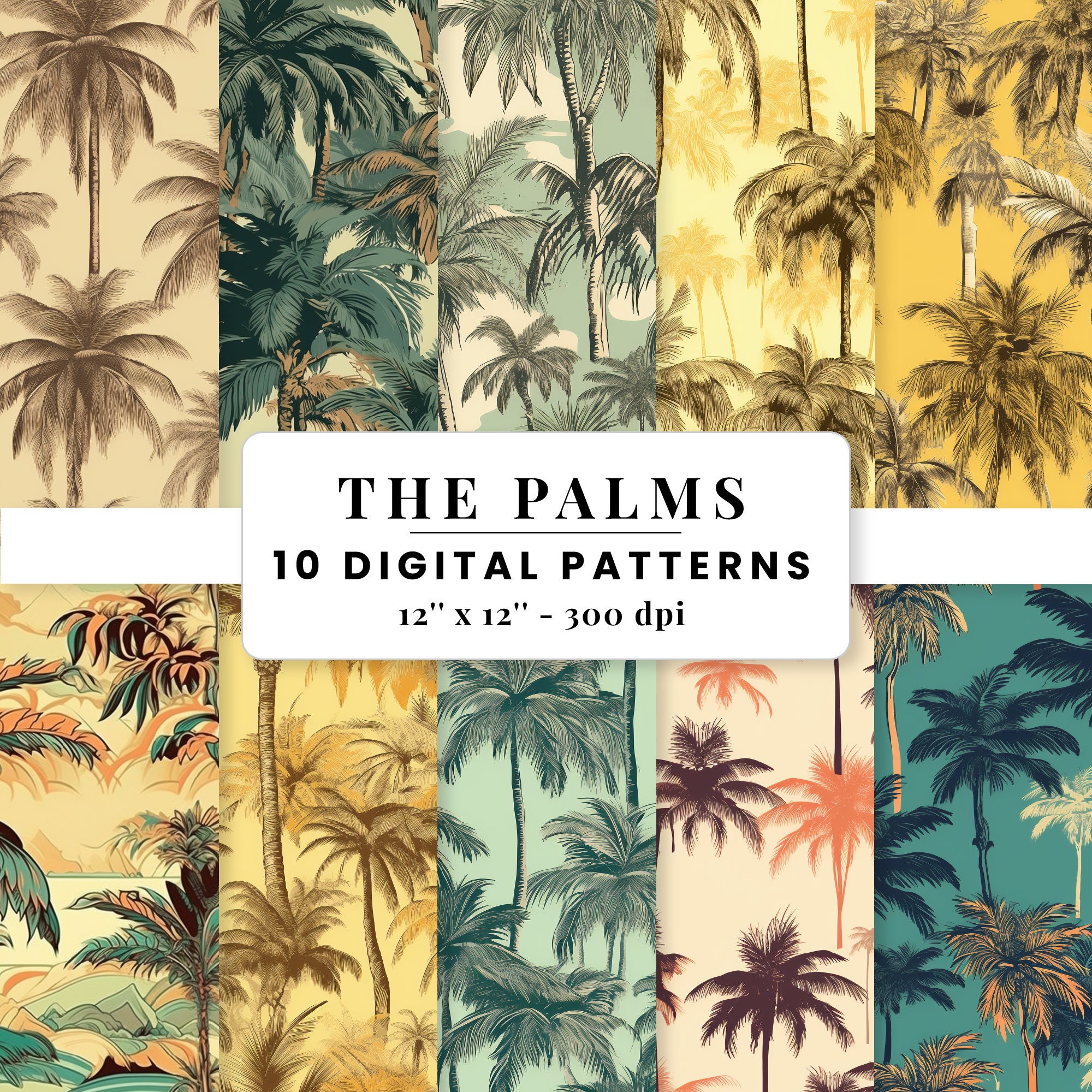 Vintage Palm Tree Background