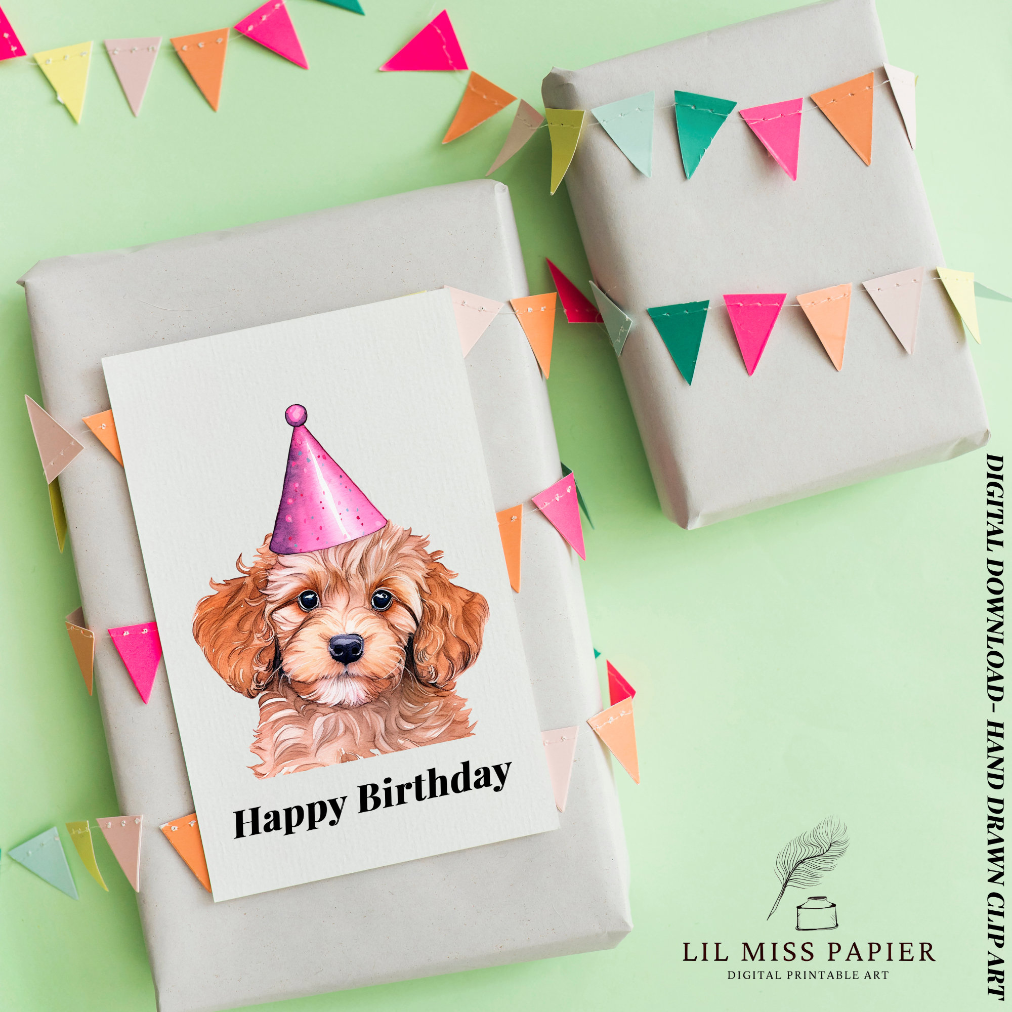 Cavoodle Clipart Hand-drawn Party Animals Transparent PNG Graphics ...