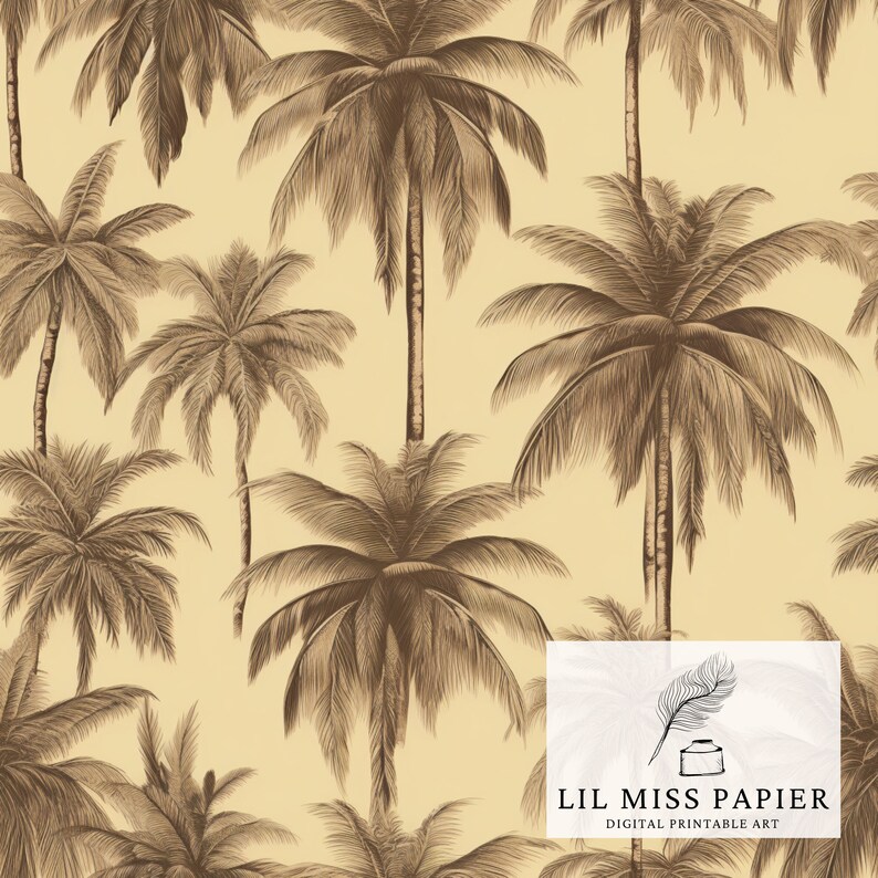 Palms Digital Seamless Prints Palm Tree Digital Scrapbook Paper ...