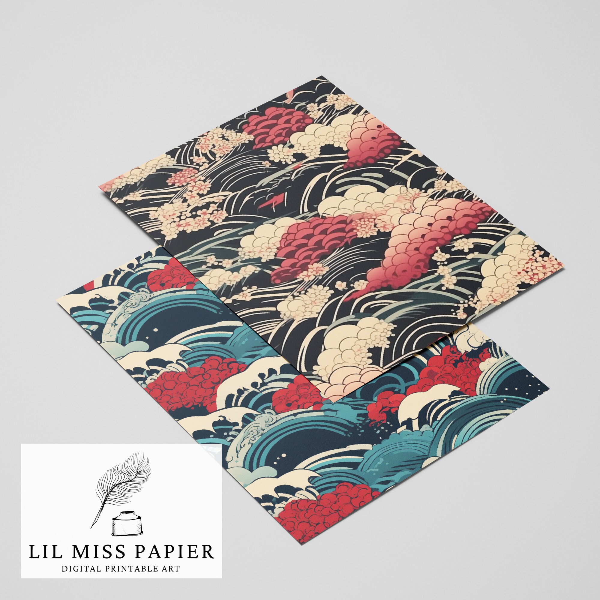 Japanese Digital Seamless Prints Sakura Pattern Japanese Digital ...