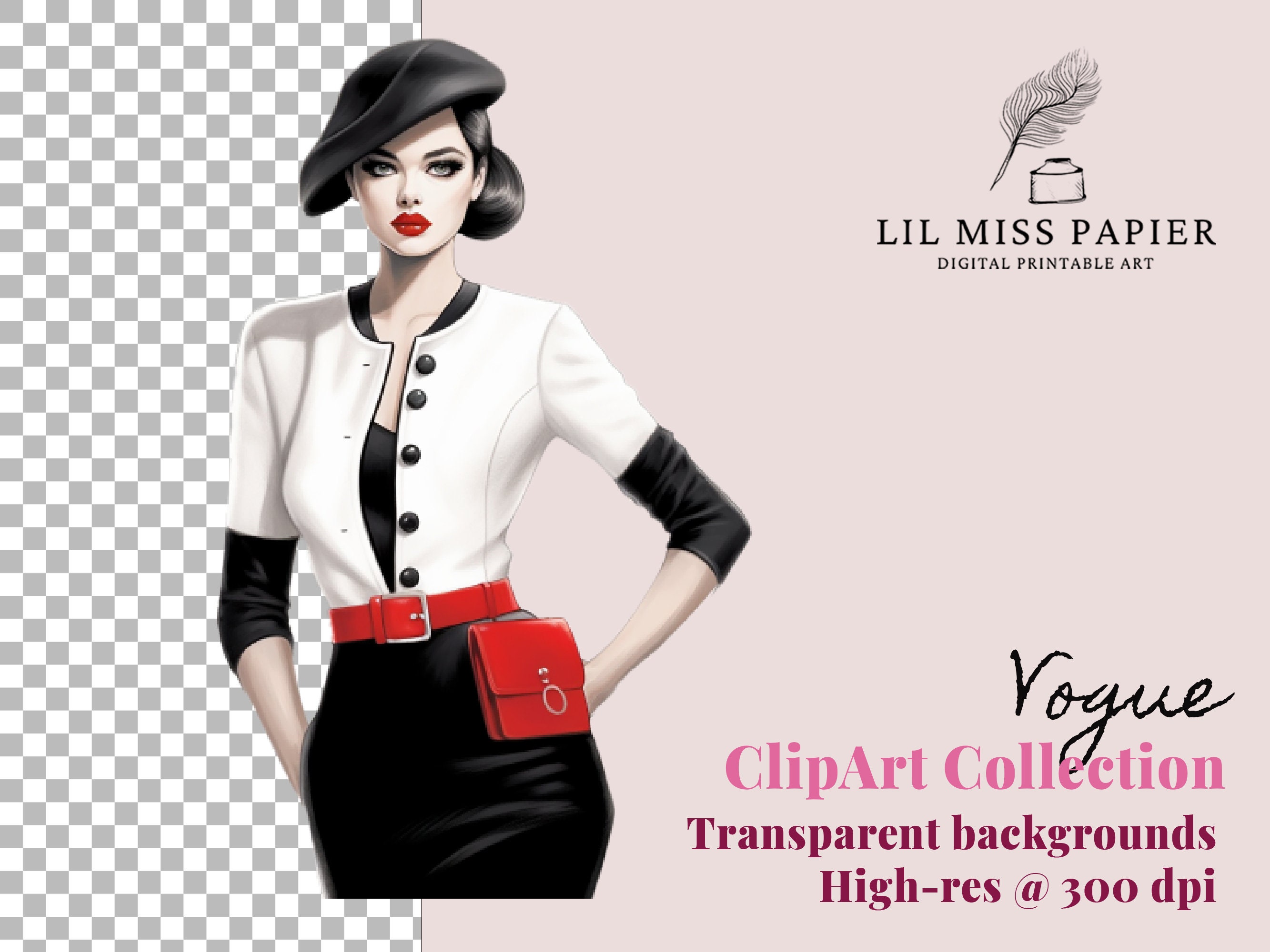 Vogue Clipart Hand-drawn Vogue Transparent PNG Graphics Commercial Use ...