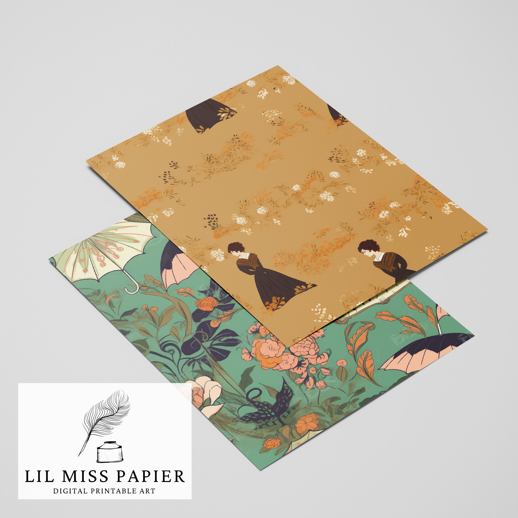 Bridgerton Regency Seamless Digital Paper Repeating Printable Pattern ...