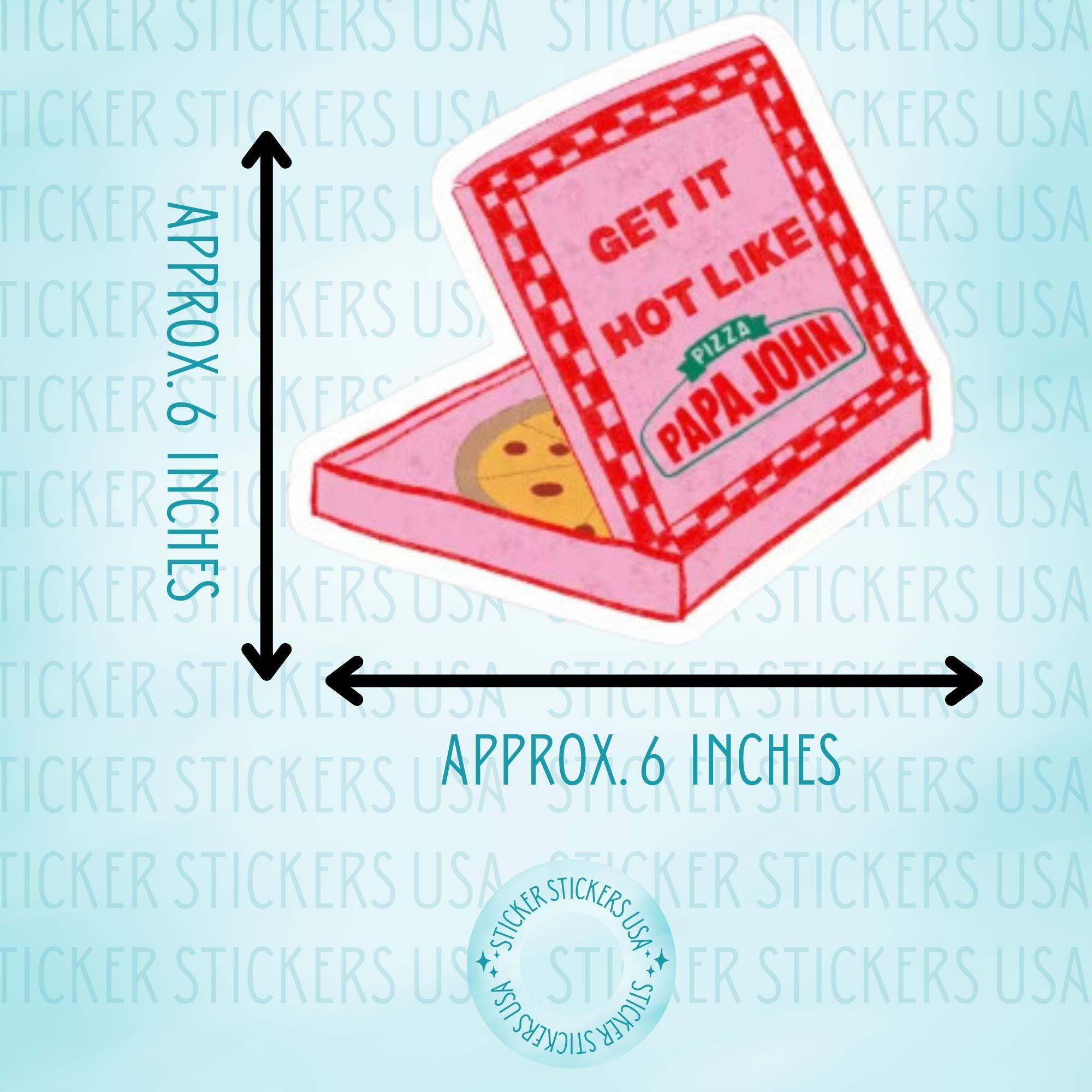 Large Sticker for Laptop Water Bottle Notebook Pop Singer Hot Like Papa ...
