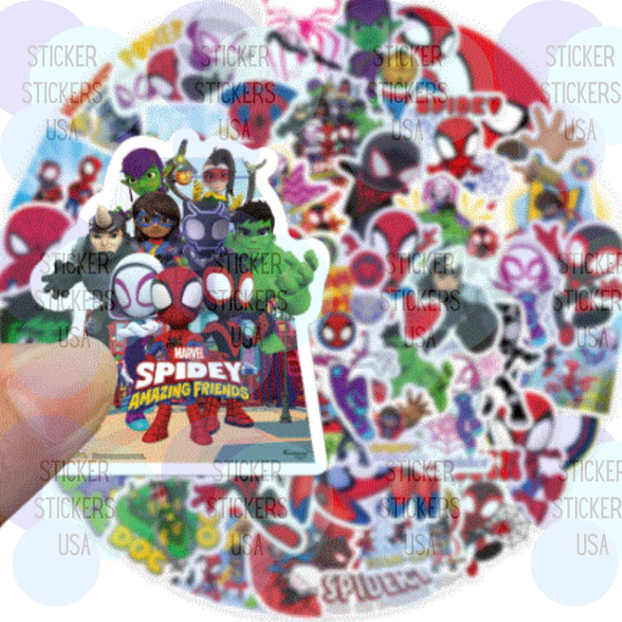 Spider-man and His Amazing Friends Cartoon Movie Sticker Packs of 30 - Etsy