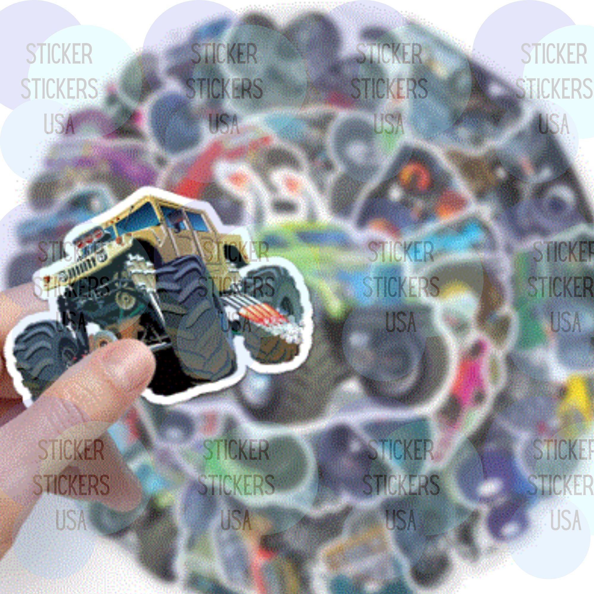 Monster Truck Sticker Pack of 20 - Etsy