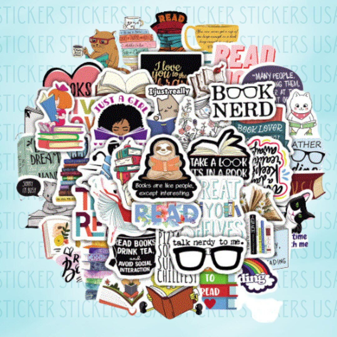 I Love Reading Stickers | Teaching Stickers | Teacher and Book Sticker ...