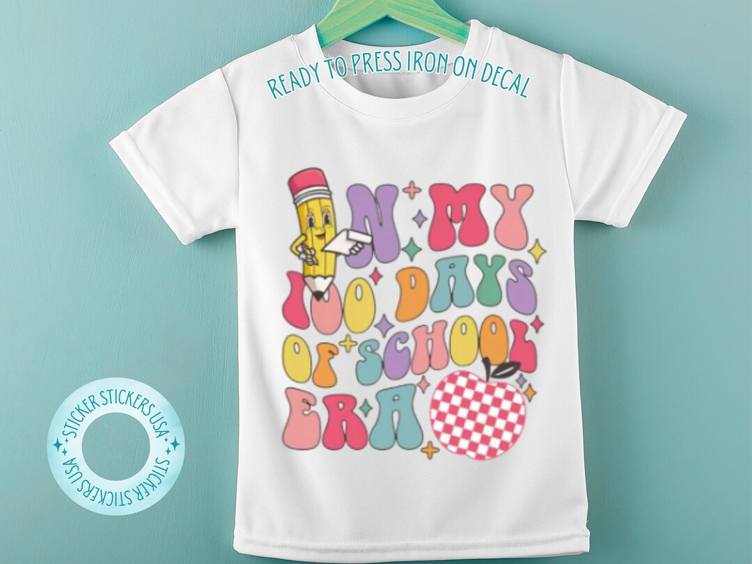 100 Days of School Iron-on Transfer: Pastel Eras Theme Design - Etsy