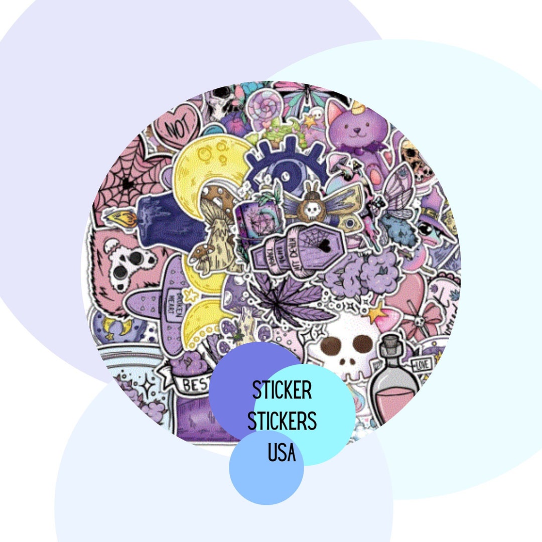 Cute Cartoon Withy Goth Emo Sticker Pack of 45 - Etsy