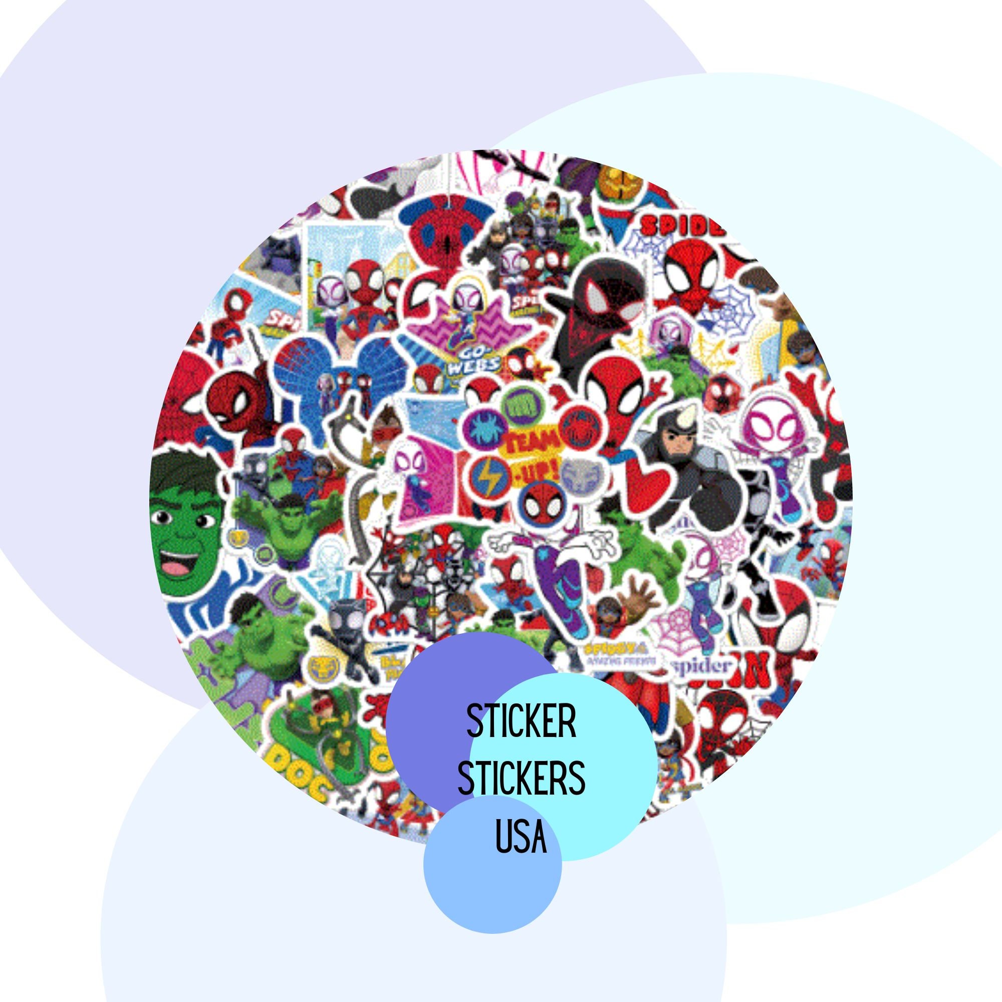 Spider-man and His Amazing Friends Cartoon Movie Sticker Packs of 30 - Etsy